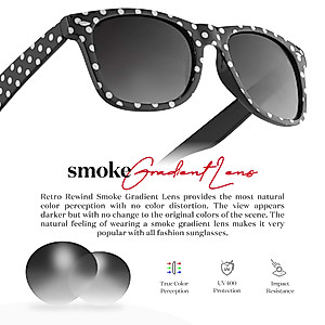 Retro Rewind Polka Dot Vintage Fashion Sunglasses for Women UV400 Trendy Fun Print Sun Glasses