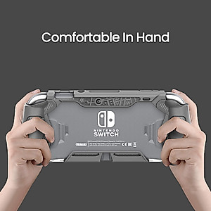 Switch Lite Protective Case for Nintendo Daily Gift (Ergonomic /Sturdy /Full Protection) Gift Idea Family Happy Hours Gray