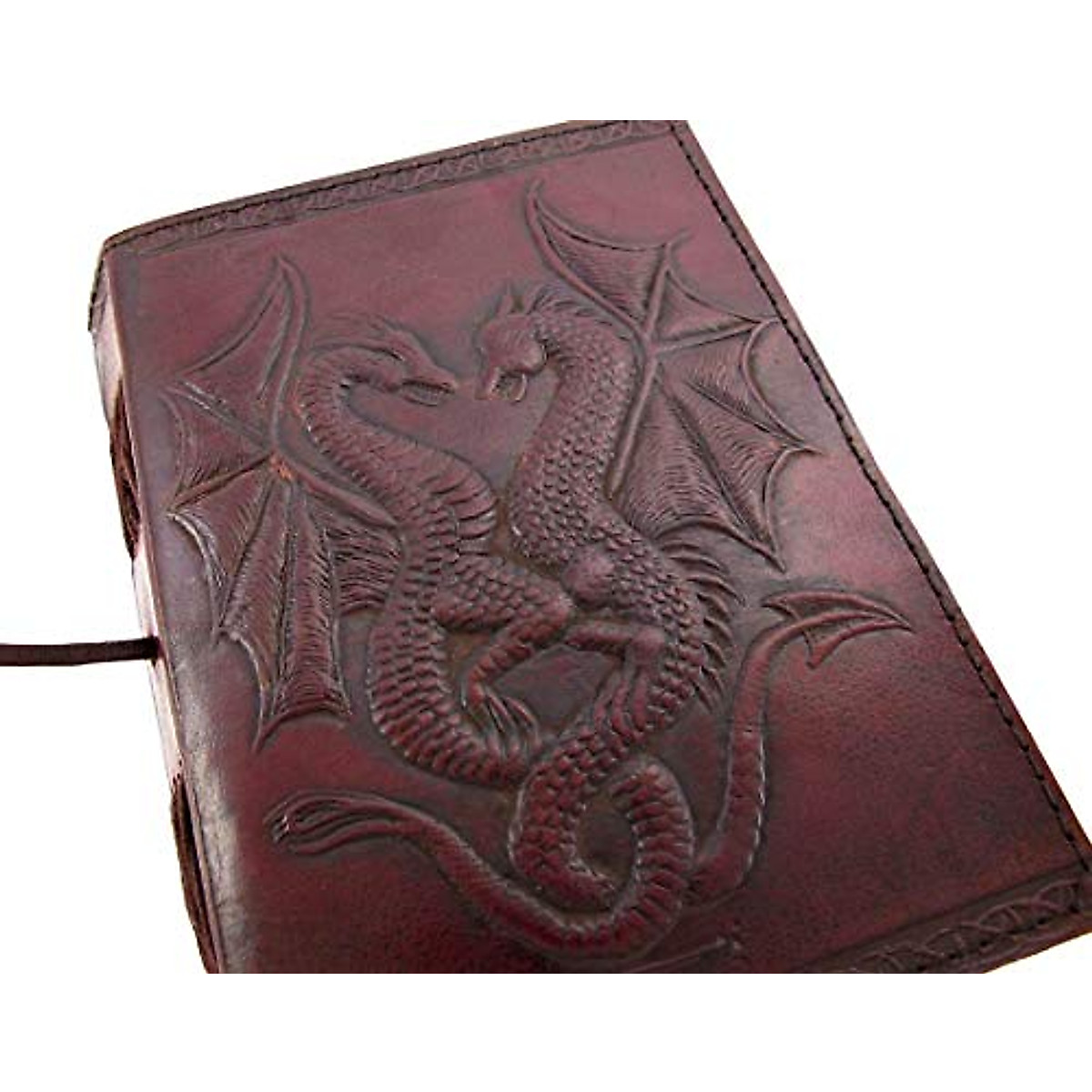 Embossed Leather Dual Dragons 120 Leaf Journal