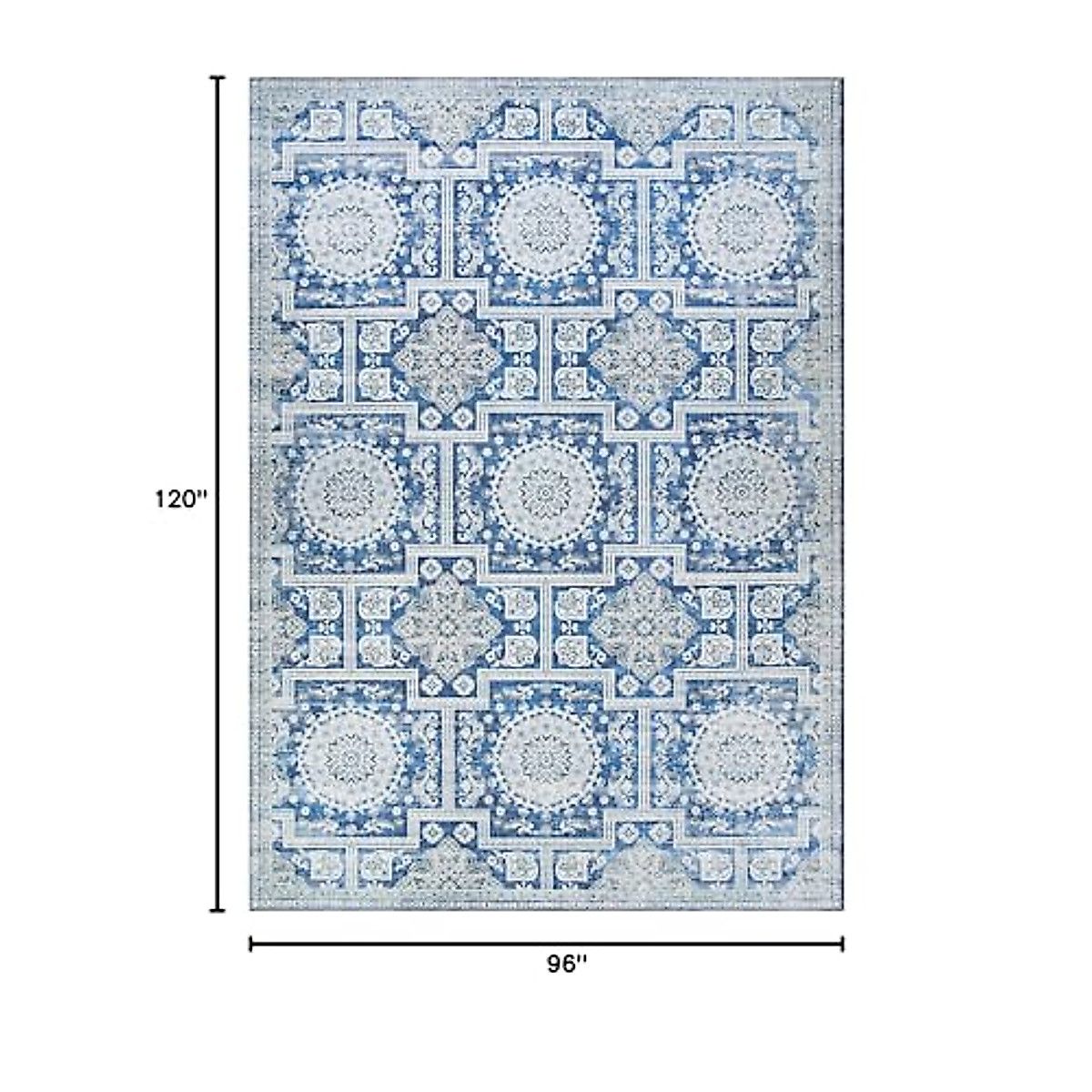 Couristan Pasha Sari Area Rug, 8' x 10', Sapphire Blue