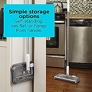 BLACK+DECKER Floor Sweeper, 50 Minutes Runtime, Powder White (HFS115J10)