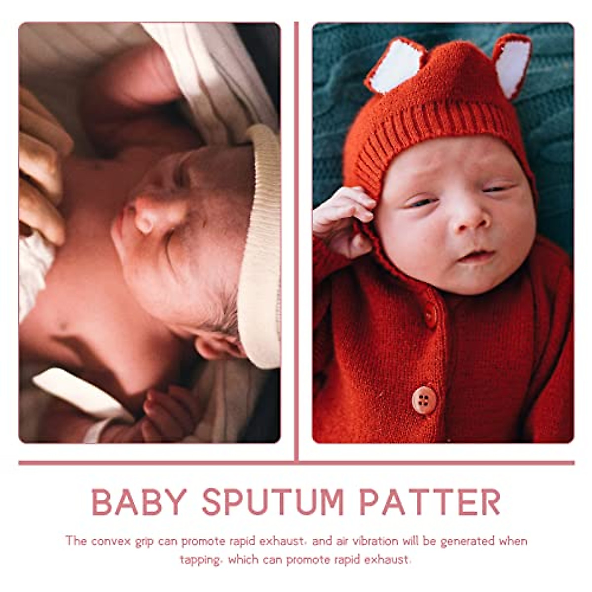 Baby Palm Chest Cup Massager: Silicone Up Phlegm Removal Percussion Tools for Nursing Sputum Pat Tools Pink