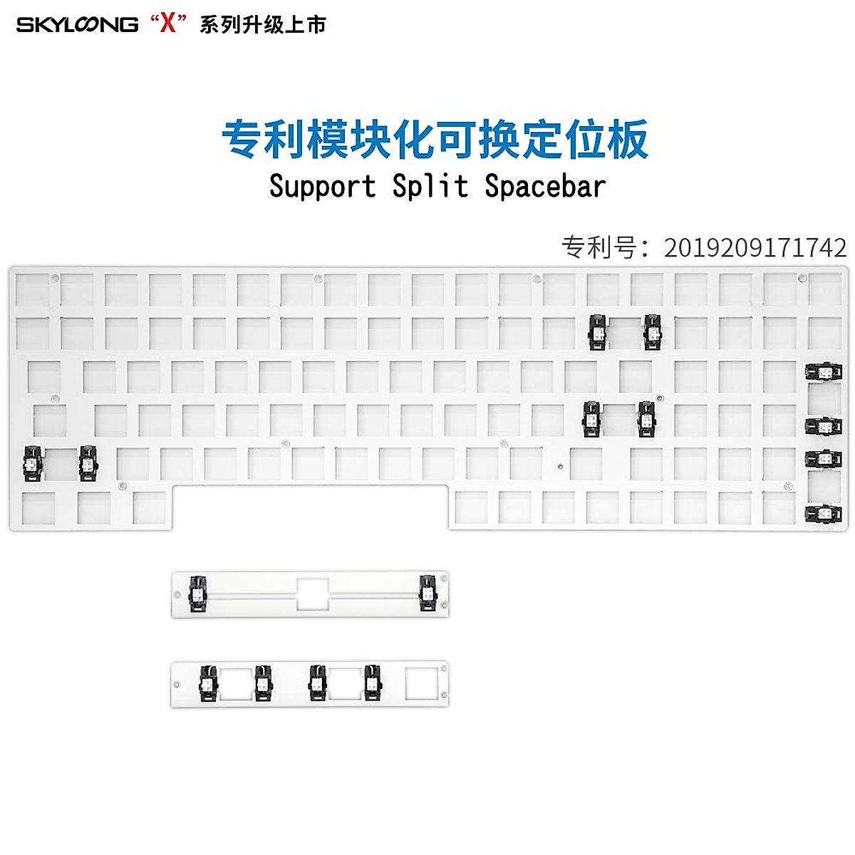 KPREPUBLIC gk96 gk96x hot swappable Custom Mechanical Keyboard Kit Support RGB Switch LEDs Type c Software programmable Balck White case (GK96X White Case Kit x1)