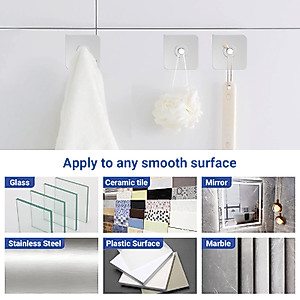 Picture Hangers Without Nails, Nail Free Wall Hangers,20 Counts Adhesive Wall Hooks for Hanging with Waterproof and Oilproof,13 lbs Load Max