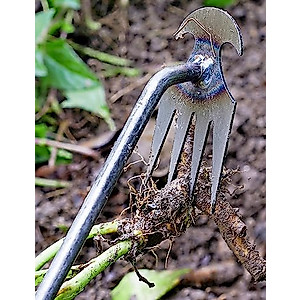 New Weeding Artifact Uprooting Weeding Tool, 16" Weed Puller, 4 Teeth Manganese Steel Forged Hand Weeder, Dual Purpose Hand Remover for Garden Yard Farm Weed Removal for Garden Yard Farm Weed Removal
