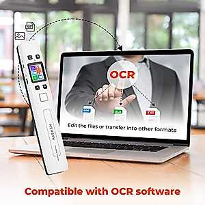 MUNBYN Portable Scanner, Photo Scanner for Documents Pictures Texts in 1050DPI, Flat Scanning, Included 16GB SD Card, Photo Scanner Uploads Images to Computer Via USB or Built-in Wi-Fi, No Driver