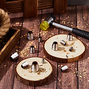 Safety Round Axe Handle Wedges Hammer Splitting Axe Wedge Hand Metal Wedge Round Steel Wedge for Axe Claw Hammer Sledge, Mauls Handle Wedge Kit (21 Pcs,0.31/ 0.39/ 0.43/ 0.51/0.63/0.71/ 0.75 Inch)