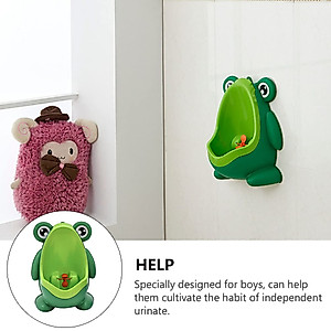 Potty Training Urinal Standing Toilet Frog Style Urinal Toilet Pee Trainer for Boy Bathroom Car Green