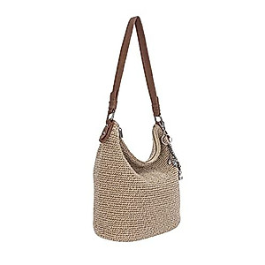 The Sak Sequoia Hobo Bag in Hand-Crochet, Soft & Slouchy Silhouette, Timeless & Elevated Design, Bamboo Static II