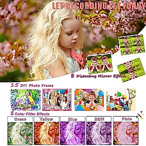 Kids Camera,Toddler Camera for Kids 3-8 Years Old, Toy Gifts for Boys and Girls,Portable Birthday Gifts for 3 4 5 6 7 8 Year Old, Rechargeable 1080P Digital Video Cameras with 32GB SD Card