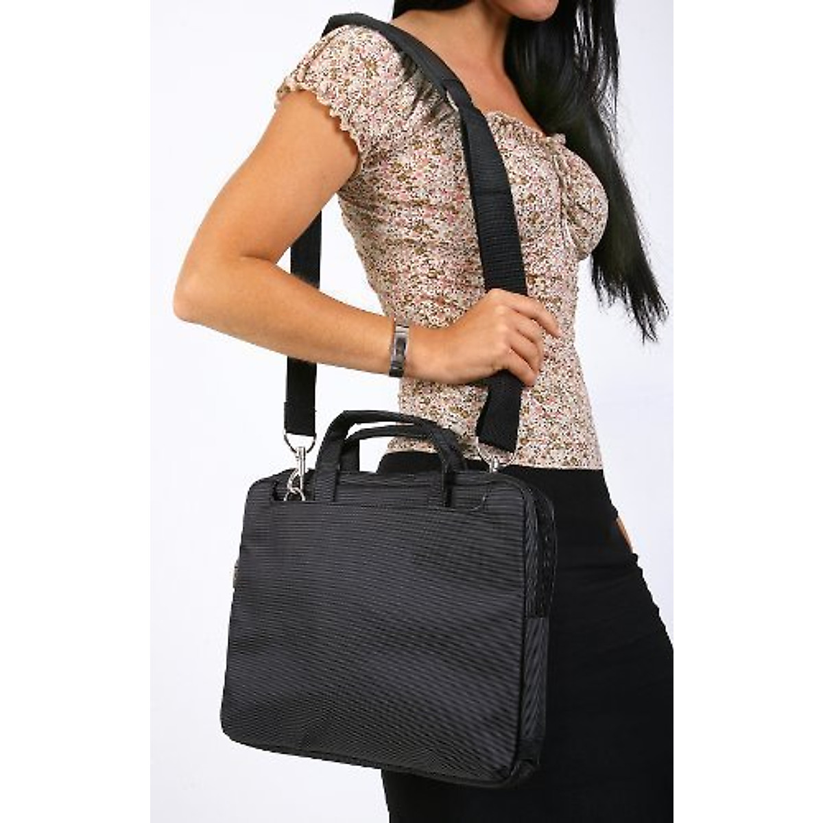 Navitech Black Sleek Premium Water Resistant Shock Absorbent Carry Bag Case Compatible with The ASUS Chromebook C204 11.6" / ASUS Chromebook C214 11.6" / ASUS Chromebook Flip C434 14"