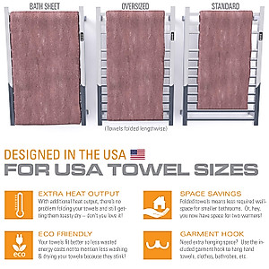 Brandon Basics Wall Mounted Electric Towel Warmer with Built-in Timer and Hardwired and Plug in Options (Brushed)