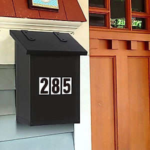 3 inch Adhesive Numbers for Mailbox, House Numbers, Reflective Number Sticker, Mailbox Decals, Address Number, Trash Cans Decal, for Outside (Black/White)