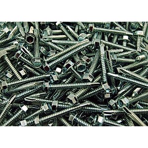 (250) Hex Washer Head 1/4 x 2 Self-Drilling Tek Screw IHW #14