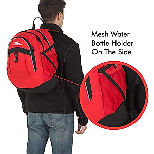 High Sierra Fatboy Backpack, Crimson/Black, 19.5 x 13 x 7-Inch