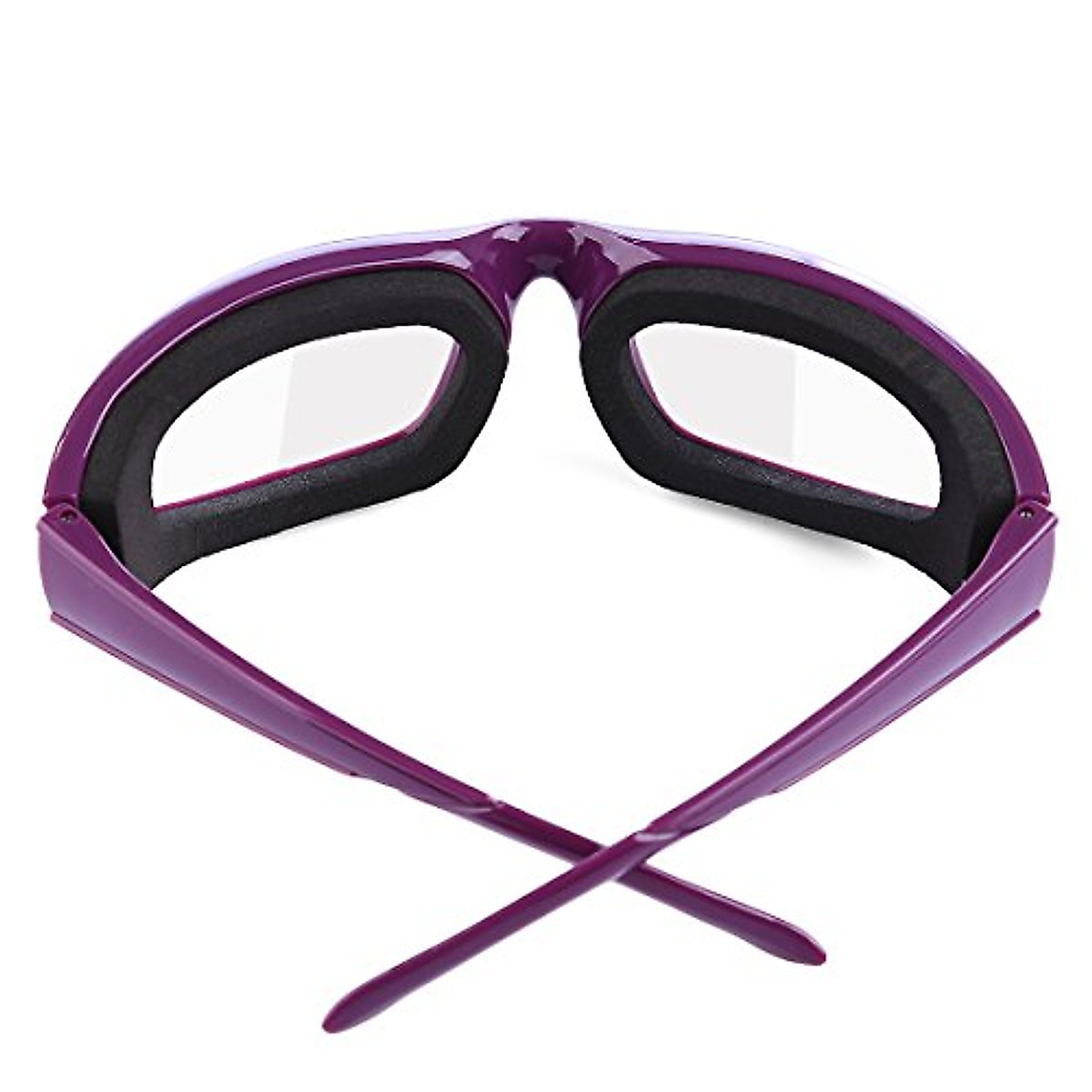 2 Pack Onion Goggles Tear Free Kitchen Eye Glasses Onion Cutting Goggles with Inside Sponge (Purple)