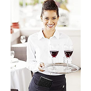 Server Books for Waitress - Leather Waiter Book Server Wallet Cute Waitress Book&Waitstaff Organizer, Waitress Book with Money Pocket&Magnetic Closure Fit Server Apron, Glitter Black