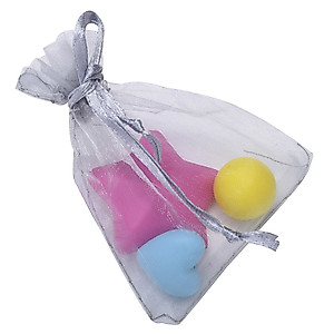 Mudder Organza Gift Bags Wedding Favour Bags Jewelry Pouches, Pack of 100 (2.8 x 3.5 Inch, Silver)