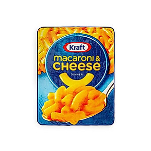 Kraft Macaroni and Cheese Plush Fleece Throw Blanket | Soft Polyester Cover For Sofa and Bed, Cozy Home Decor Room Essentials | Cute Gifts and Collectibles | 45 x 60 Inches