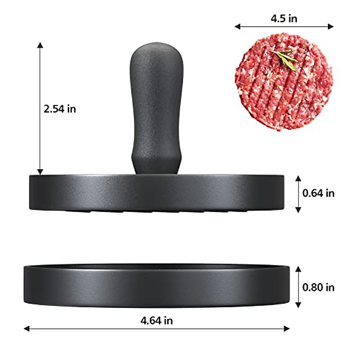 Naitesen Hamburger Press Patty Maker Burger Press Non-Stick Burger Smasher Cooking Gadgets for Kitchen Baking