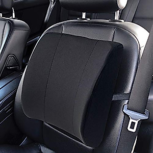 Pharmedoc Lumbar Support Pillow for Office Chair and Car Seat, Perfectly Balanced Memory Foam, Versatile Use Lower Back Cushion