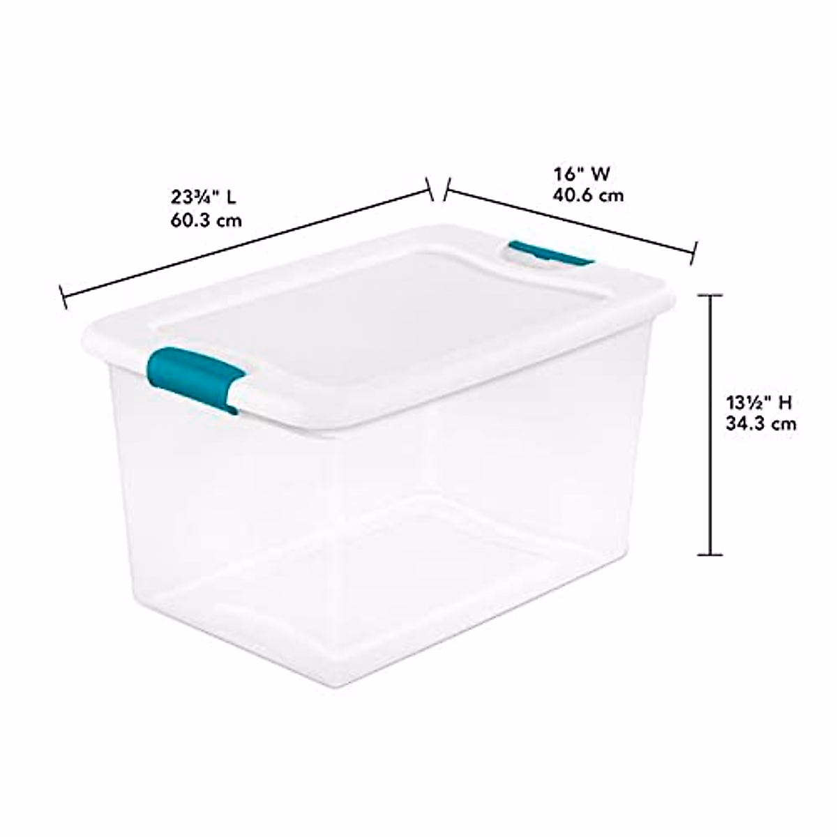 Sterilite 64 Quart Clear Multipurpose Plastic Storage Tote, 6 Pack, and 66 Quart Clear Multipurpose Plastic Storage Tote, 6 Pack for Home Organization