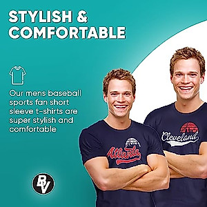 BROOKLYN VERTICAL Mens Baseball Sports Fan Short Sleeve T-Shirt with Chest Print| New York, Atlanta, St. Louis, Los Angeles (as1, Alpha, xx_l, Regular, Regular, Atlanta)