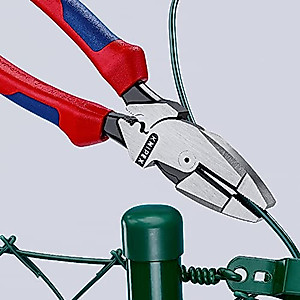 Knipex 09 12 240 9.5-Inch Ultra-High Leverage Lineman's Pliers with Fish Tape Puller and Crimper