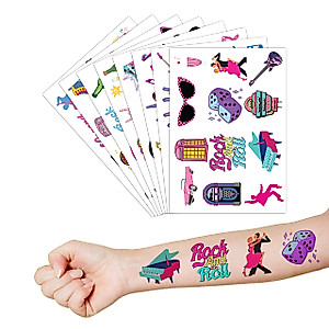 50s Temporary Tattoos for Fans, Themed 50s Birthday Party Decorations Favors Party Supplies 96PCS Tattoo Sticker Women Men Gifts Boys Girls Classroom School Prizes