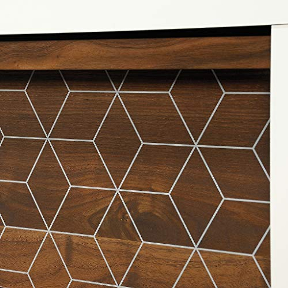 Sauder Harvey Park Dresser, L: 60.71" x W: 17.48" x H: 31.06", Soft White finish