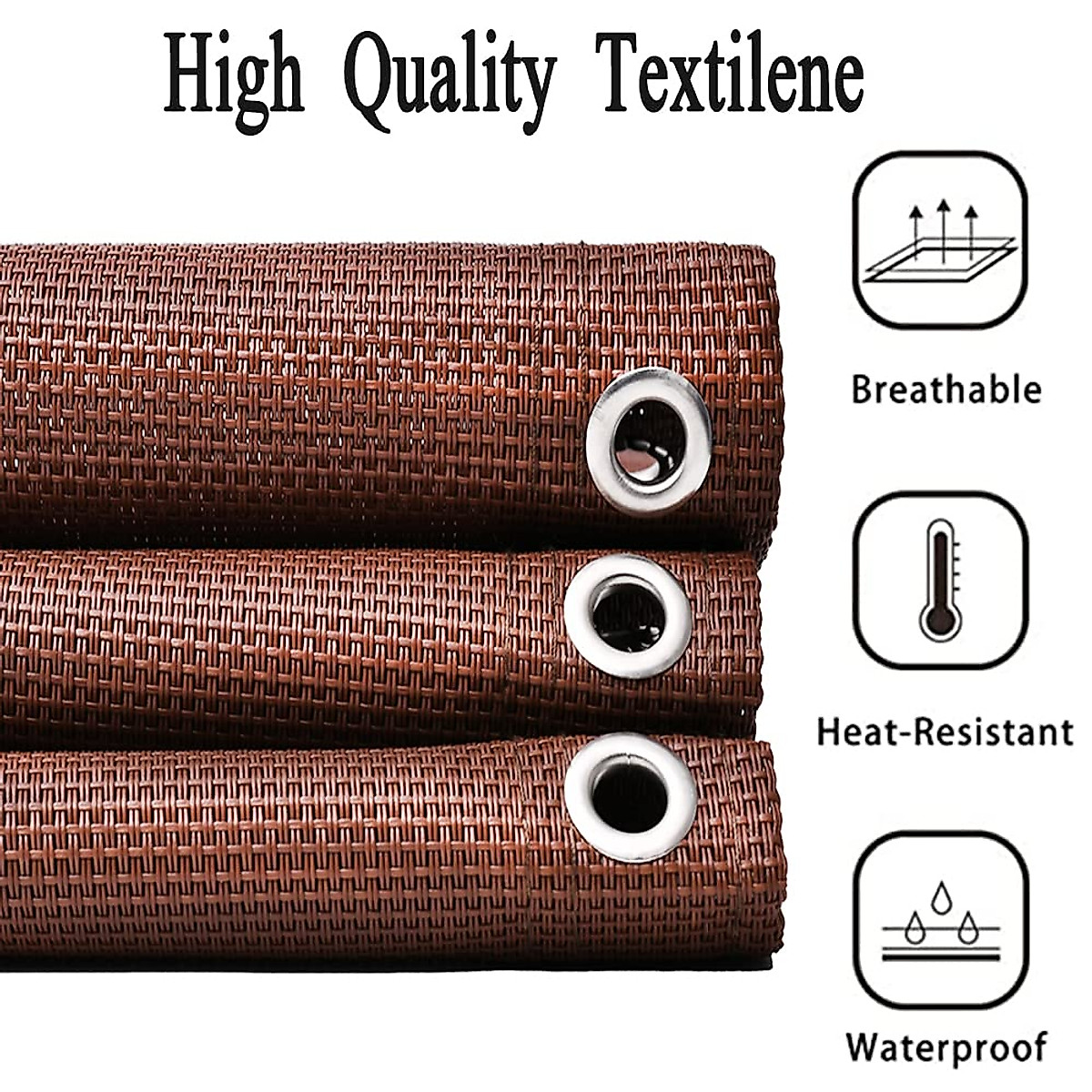 SANXIA Zero Gravity Chair Replacement Fabric with 4 Bungee Cord Kit, Repair Cloth with Replacement Lace Cord, Fix Tools for Anti Gravity Lounge Chairs Outdoor Recliners (Advanced Brown, 17" Wx63 H)