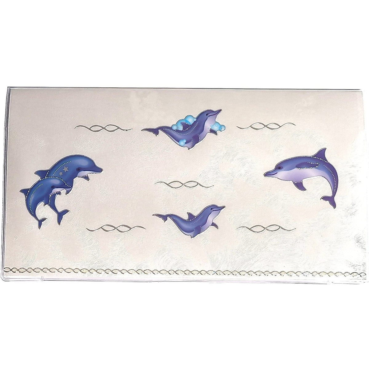 3 Year 2024 2025 2026 Bling Glitter Pocket Calendar Planner with Note Pad (Dolphin 3)