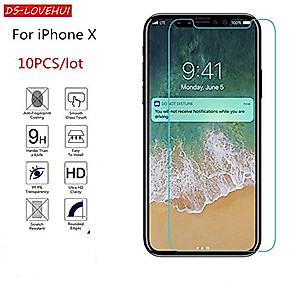 iPhone X Screen Protector, iPhone X Tempered Glass Screen Protectors [3D Touch] 0.25mm Screen Protector Glass for Apple iPhoneX work with most case 99% Touch Accurate