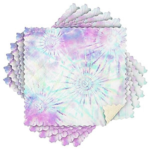 FRODOTGV Colourful Tie Dye Wheel Print Microfiber Cleaning Cloths Holiday Hawaiian Tea Towels Terry Dish Cloths for Kitchen Kitchen Hand Towels Cute
