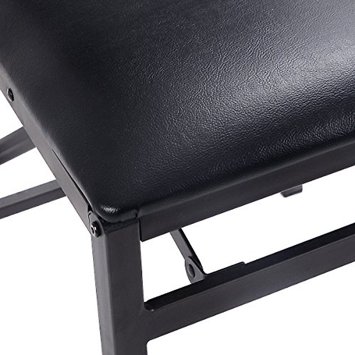 Giantex Folding Chairs, with Padded Seats, Sturdy Metal Frame, Floor Protectors, Space Saving Design, Foldable Dining Desk Chairs for Small Apartment, Extra Guests, Black