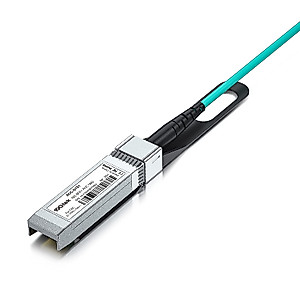10G SFP+ AOC Cable - 10GbE SFP+ to SFP+ Active Optical Fiber Cable, OM3 MMF Direct-attach Fiber Assemblies with SFP+ connectors for Cisco SFP-10G-AOC10M, Ubiquiti UniFi, Supermicro, Mikrotik, 10-meter