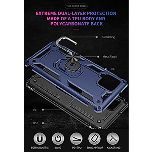 SKTGSLAMY Samsung A42 5G Case,Galaxy A42 5G Case,with Screen Protector,[Military Grade] 16ft. Drop Tested Cover with Magnetic Kickstand Car Mount Protective Case for Samsung Galaxy A42 5G, Blue