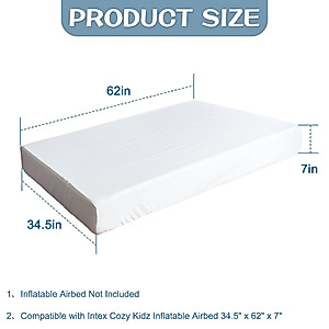8 PCS Kids Air Mattress Sheets Toddler Air Mattress Fitted Sheets Compatible with Intex Cozy Kidz Inflatable Airbed for Baby Shower Parties, Kids Sleepover Parties (Airbed are Not Included)