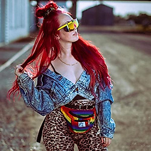 FEISEDY Oversized Mirror Shield Sport 80s Sunglasses Ski Goggles Flat Top One Piece Futuristic Visor Women Men B2522