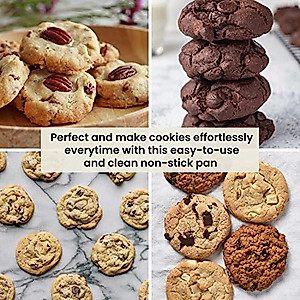 Baker's Secret Extra Thick -2.7mm- Pure Aluminum Large Flat Cookie Sheet 18" x 14", 100% Recycled Aluminum Flat Baking Sheet Commercial Grade Flat with hanging hole- The Natural Aluminum Collection