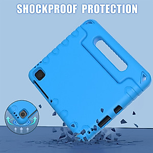 BMOUO Kids Case for Samsung Galaxy Tab A9 8.7 Inch 2023 (SM-X110/X115/X117) & Galaxy Tab A7 Lite 2021 - with Screen Protector, Shockproof Lightweight Samsung Galaxy Tab A9 Case/A7 Lite Case, Blue