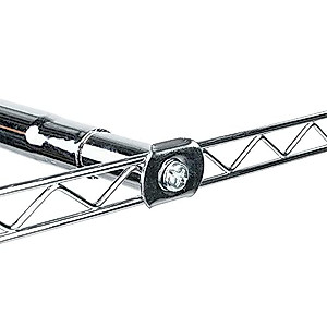 Custom Closet Organizer Shelves System Kit Expandable Clothes Storage Metal Rack,Classics Closet Garment Organizer with Metal Hanging Rod Wardrobe Storage System w/Steel Shelves