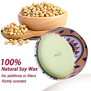 Myido 12 Can Natural Soy Wax, Scented Candle in Portable Travel Jar, 2.5 oz. for Home Decor, Yoga, Meditation, Relaxation, Stress Reduction, Valentine's Day Gifts, Women's Gifts