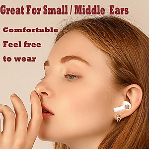 Xmenha Wireless Earbuds for Kids Women Workout Headphones Kawai Cute Earbuds for Small Ears Women Comfortable Bluetooth Noise Cancelling Ear Buds Noise Reducing Sport Ear Buds Running