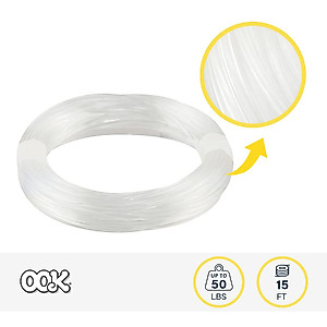OOK 15 ft. Invisible Hanging Wire, 50 lbs. Capacity, Self Tying Wires, Ideal for Picture Hanging and Planters
