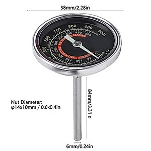 TS BX51 Stainless Steel Oven Barbecue Thermometer, Large Dial, High Accuracy, IP55 Level, for Kitchen Cooking, Food Safety with Premium Materials