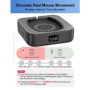Meatanty Mouse Mover Undetectable, Super-Silent Mouse Jiggler Device Move Randomly, Automatic Wiggler Shaker Giggler, Adjustable Interval Timer, Keep Computer Laptop Active for Office Home Remote Work