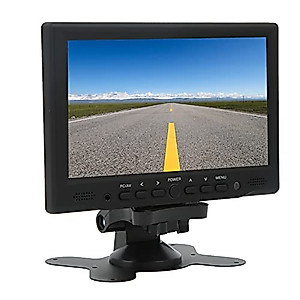 7 Inch LED Computer Monitor with VGA AV DC HD Multimedia Interface, Small TFT HD Screen Monitor with Dual Speakers and Remote Control