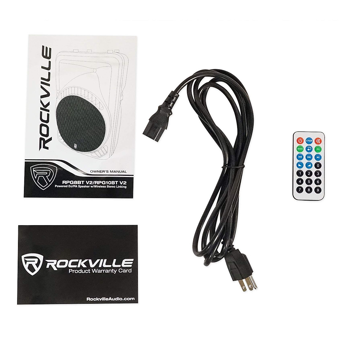 Rockville RPG8BT V2 8" Powered 400W DJ PA Speaker Bluetooth/Wireless/Remote/EQ, Black