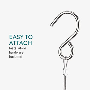 Navaris Baby Hanging Clothes Rack - Beaded Clothing Organizer for Nursery, Kids Room, Bedroom - Wood Bead 30" Hanger Rail with Ceiling Mount Hooks